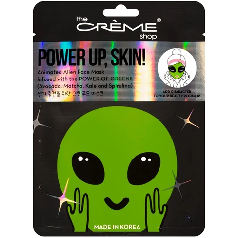 The Crème Shop Animated Sheet Masks Power Up, Skin! Alien Face Mask ...