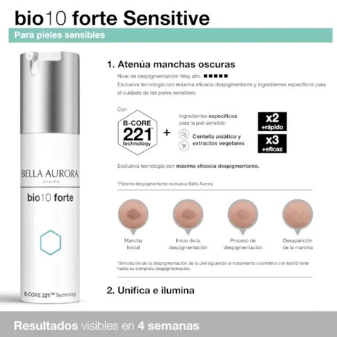 Bella Aurora Bio10 Forte Sensitive Serum Depigmenting Treatment ...