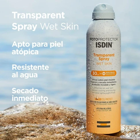 Isdin Fotoprotector Transparent Spray SPF30 Wet Skin for Body SweetCare ...