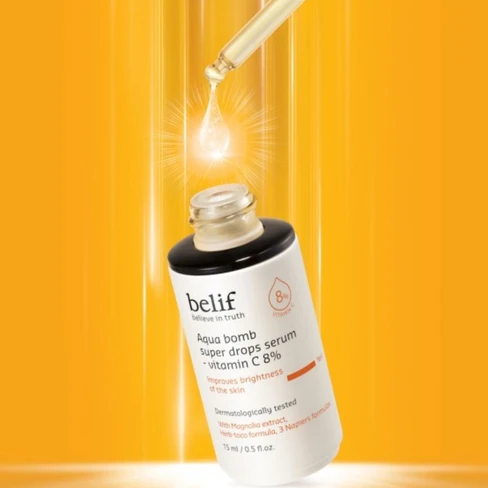 Belif Aqua Bomb Super Drops Serum Vitamin C 8% Hyperpigmented Skin ...