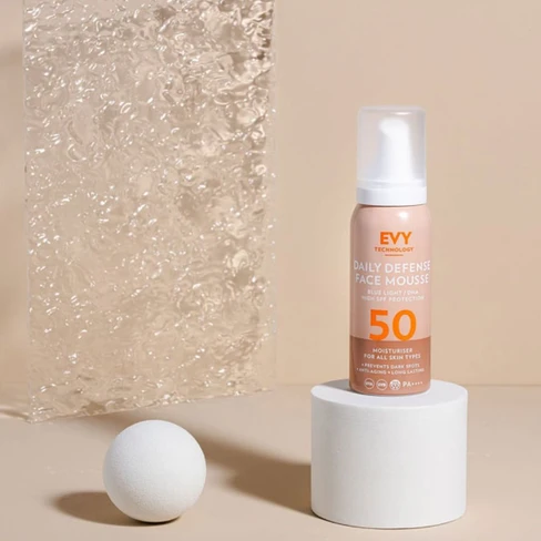 Evy Technology Daily Defense Face Mousse SPF50 Blue Light/DNA High SPF ...