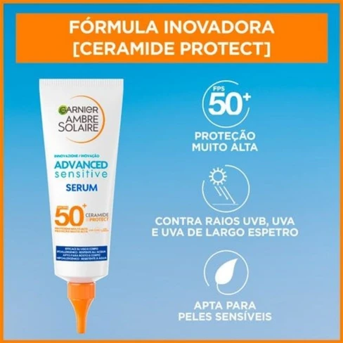 Garnier Ambre Solaire Suero Sensitive Avanzado SPF50+ - SweetCare Dominican Republic