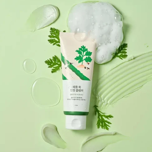 Round Lab Mugwort Calming Cleanser Moisturizing and Soothing Face Wash ...