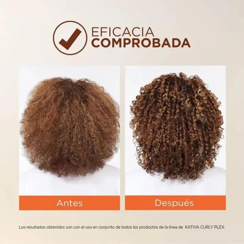 Kativa Curly Plex Gel-crema activador de rizos fuerte Definición y ...