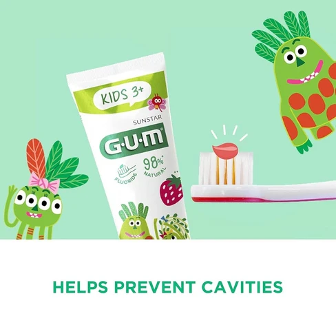 Gum Kids Pasta Dentífrica para Crianças 3+ para Dentes de Leite ...