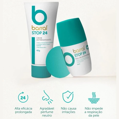 Barral Stop24 Roll-On Antiperspirant 24H Efficiency - SweetCare United ...