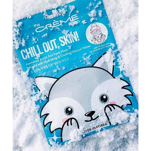 The Crème Shop Animated Sheet Masks Chill Out, Skin! Arctic Fox Face ...