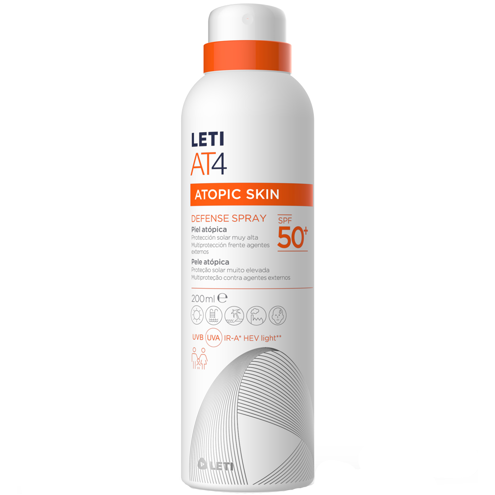 Leti Letiat4 Atopic Skin Defense Spray com Proteção Solar SPF50 ...