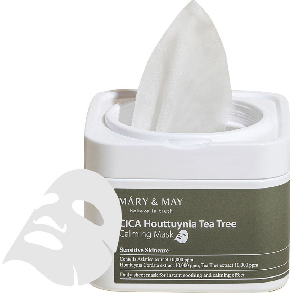 Máry & May CICA Houttuynia Tea Tree Calming Mask Pack - For Sensitive ...