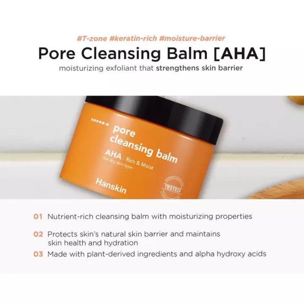 Hanskin Pore Cleansing Balm AHA Rich and Moist SweetCare United States