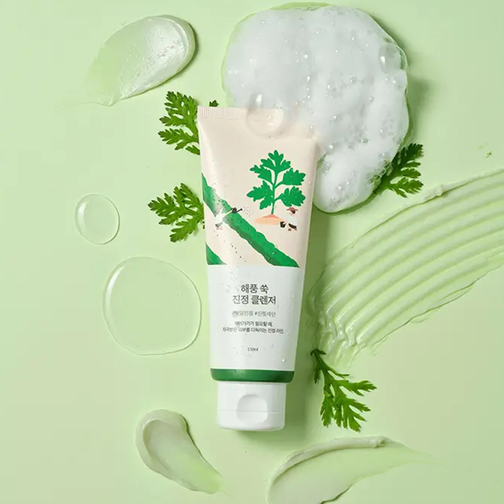 Round Lab Mugwort Calming Cleanser Moisturizing and Soothing Face Wash ...