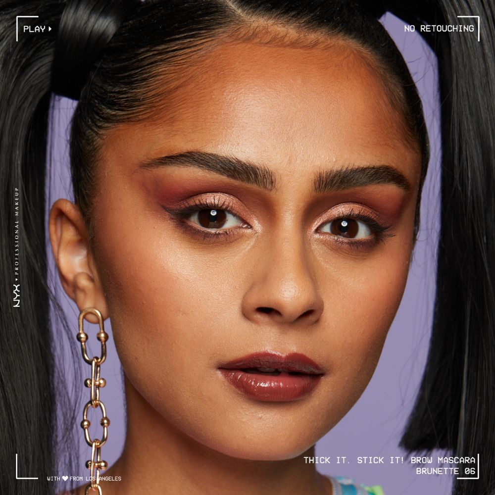 NYX Professional Makeup Thick It Stick It Máscara para Sobrancelhas Efeito de Preenchimento ...
