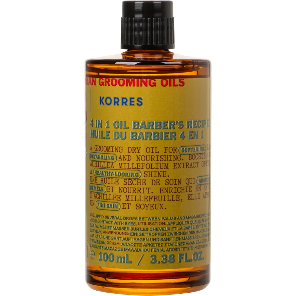 Korres Athenian Grooming 4-in-1 Oil Barber's Recipe - SweetCare Swaziland