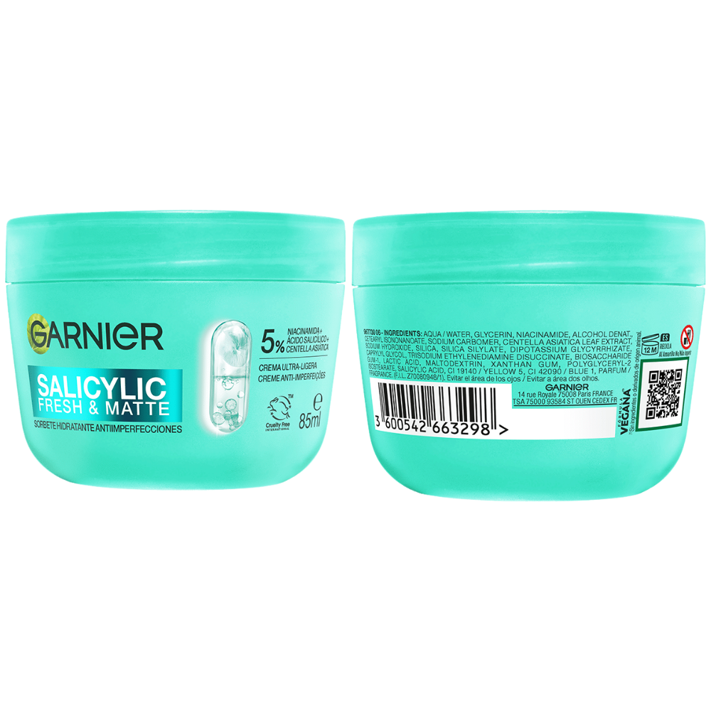 Garnier Salicylic Fresh and Matte Sorvete Facial Hidratante Anti ...