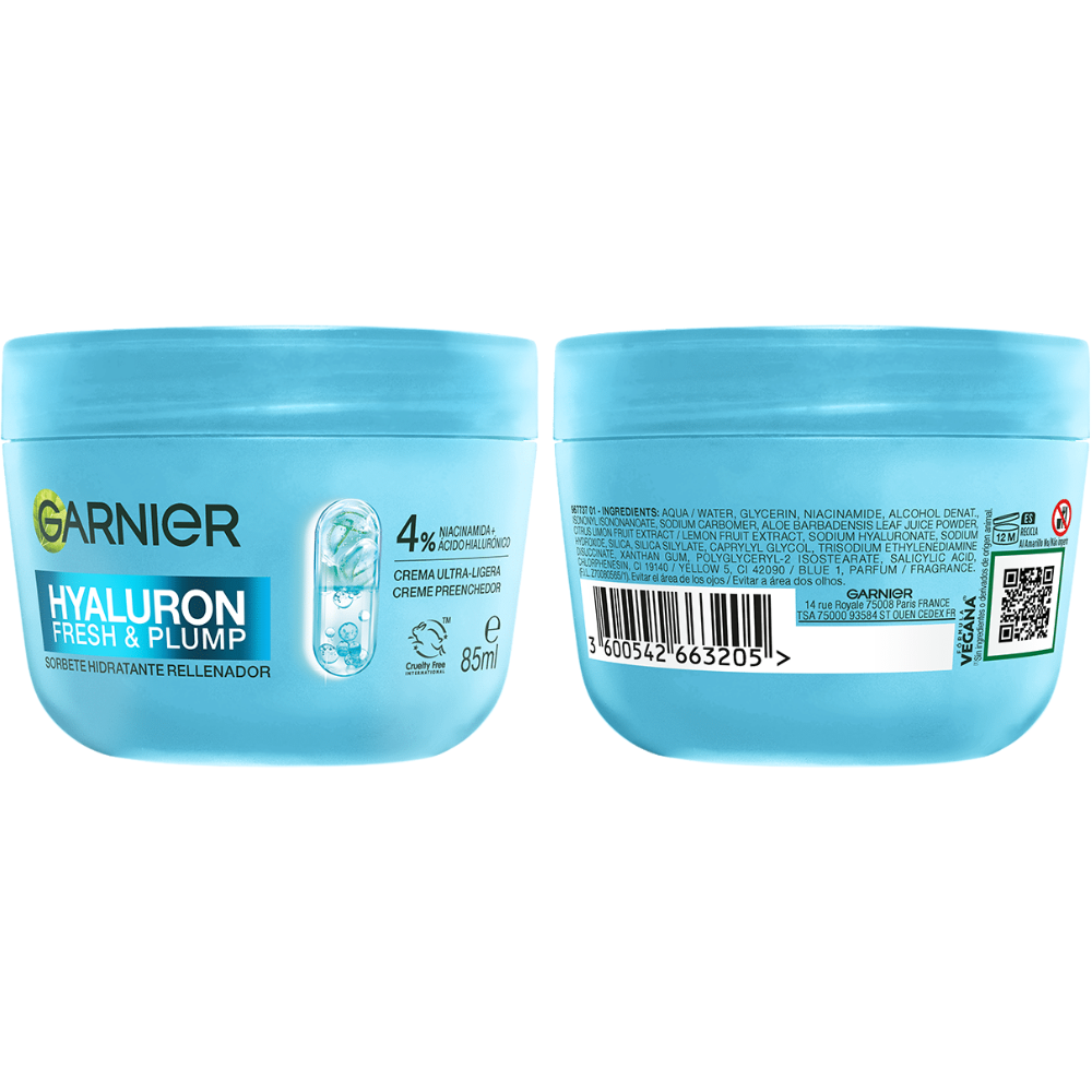 Garnier Hyaluron Fresh and Plump Sorvete Facial Hidratante Preenchedor ...