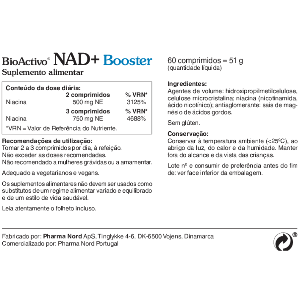 BioActivo NAD+ Booster Suplemento Alimentar para Metabolismo Energético ...